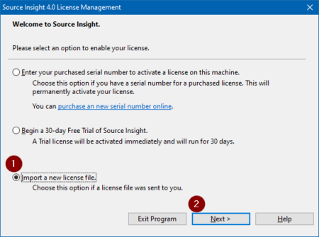 Importing a License File – Source Insight